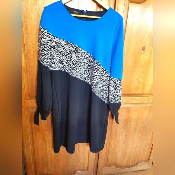 Alfani | Dresses | Alfani Colorblock Solid Colors Animal Print Pattern ...